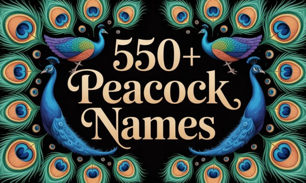 550+ Peacock Names That Are Rare, Trendy, and Memorable - goldennamez.com